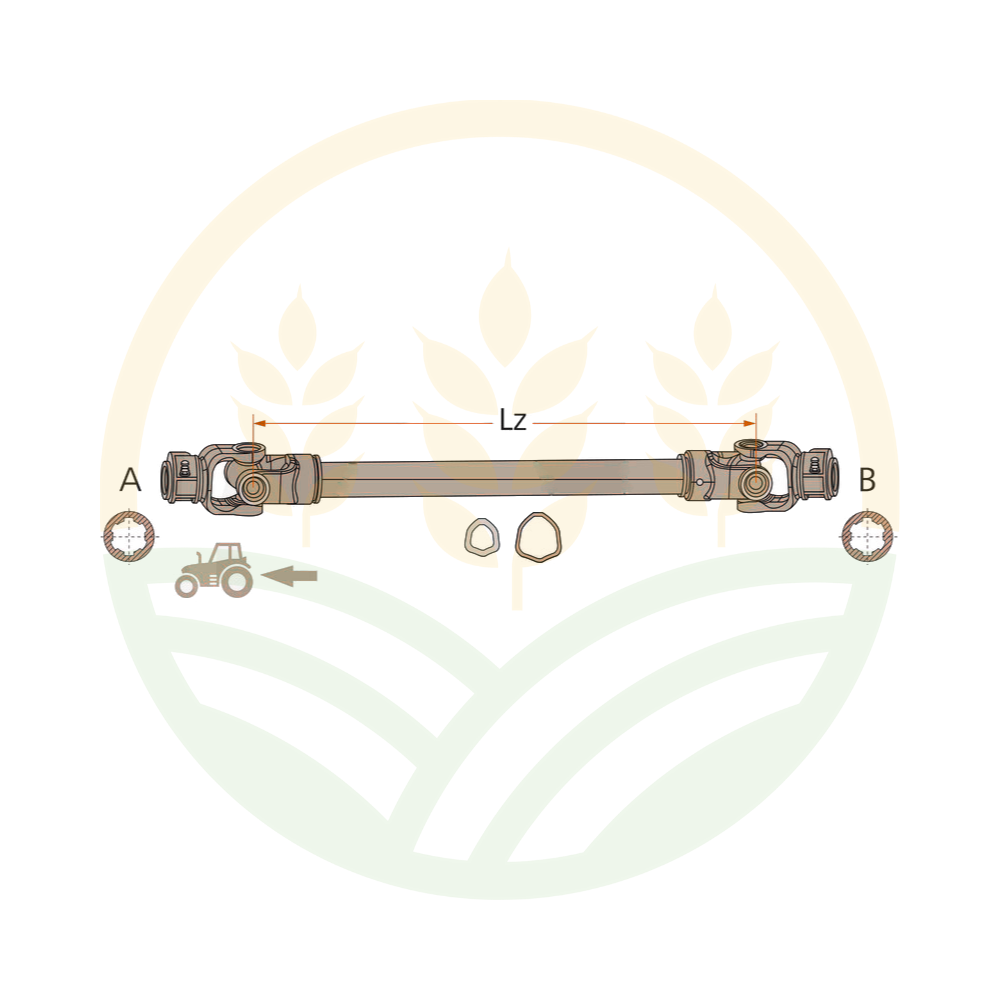 ROTARO Driveline Shaft Cat. 1 | 710mm | 1 3/8" | 22x54