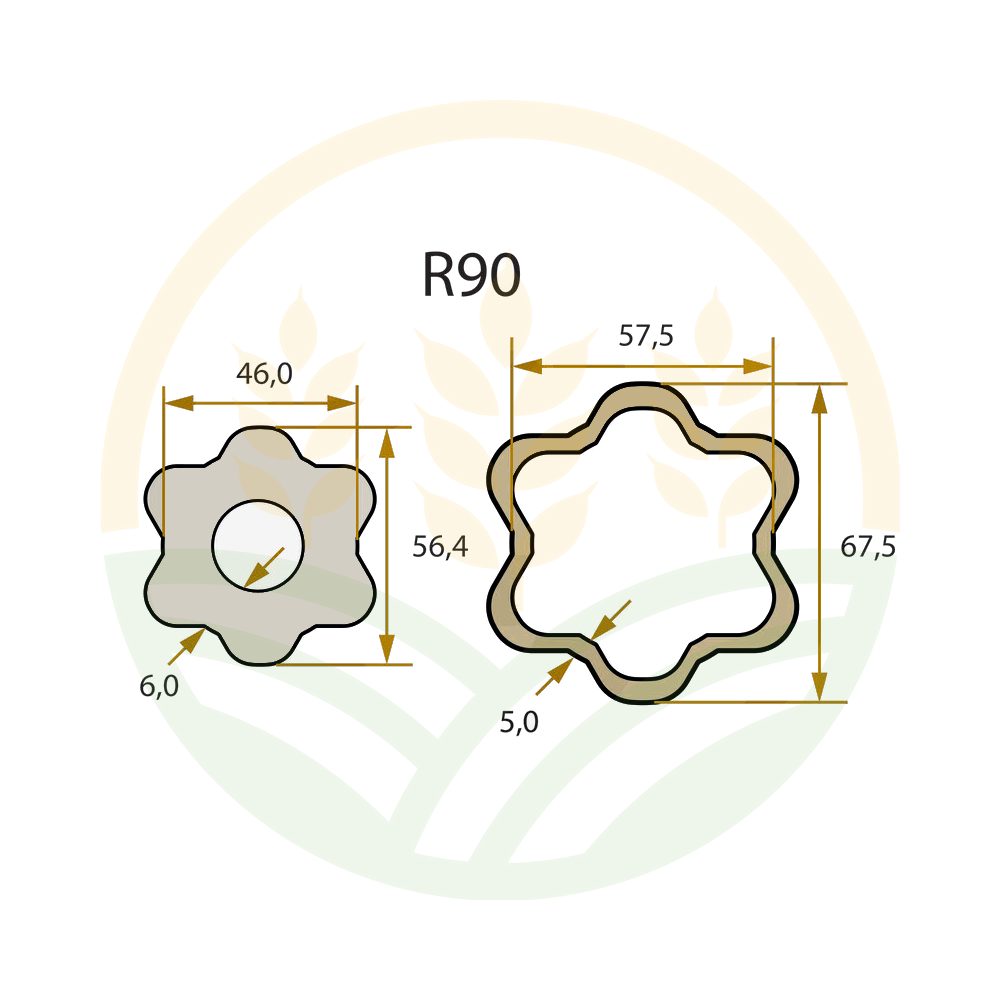 Árbol Cardán ROTARO Cat. 9 | 710mm | 1 3/8" | 42x104