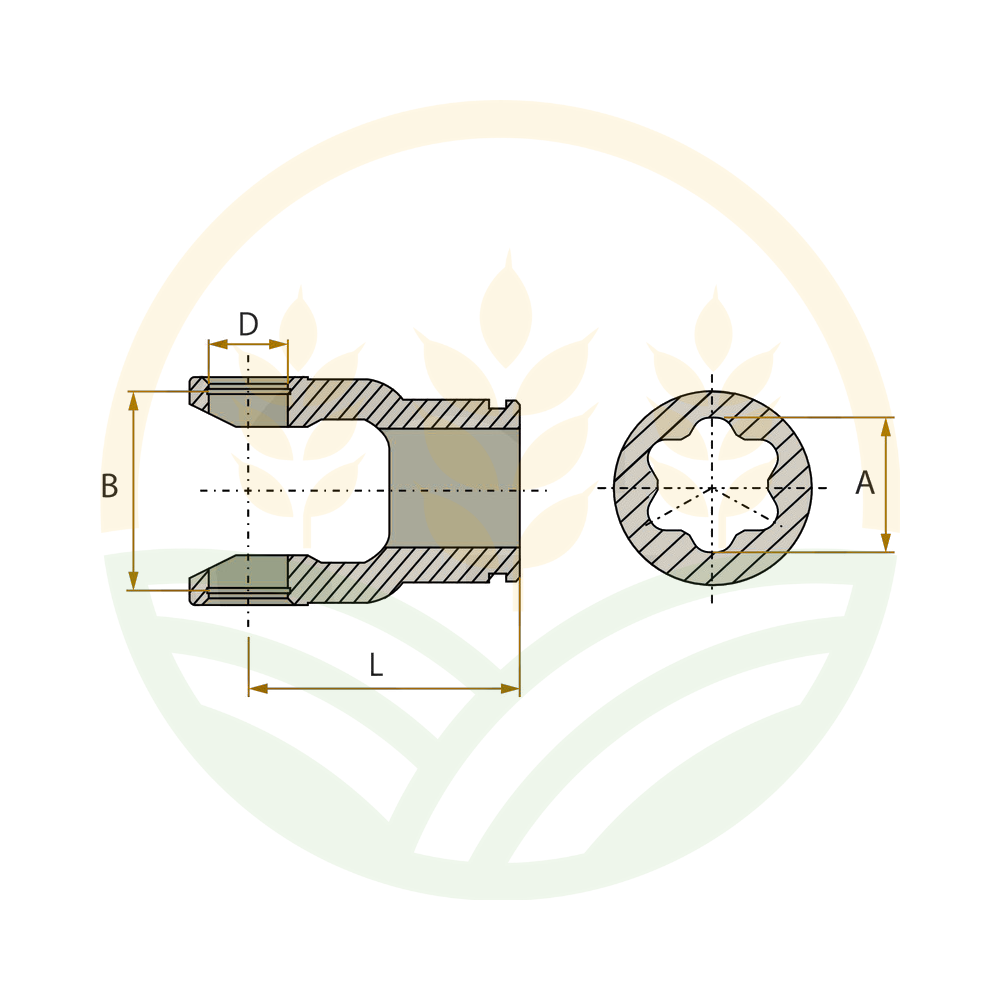 ROTARO R80Si Driveline Yoke | Ø 59 mm | 36x94 mm